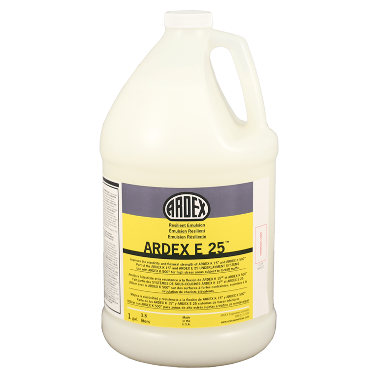 ARDEX E 25 Resilient Emulsion additive used with ARDEX K 15 over ...
