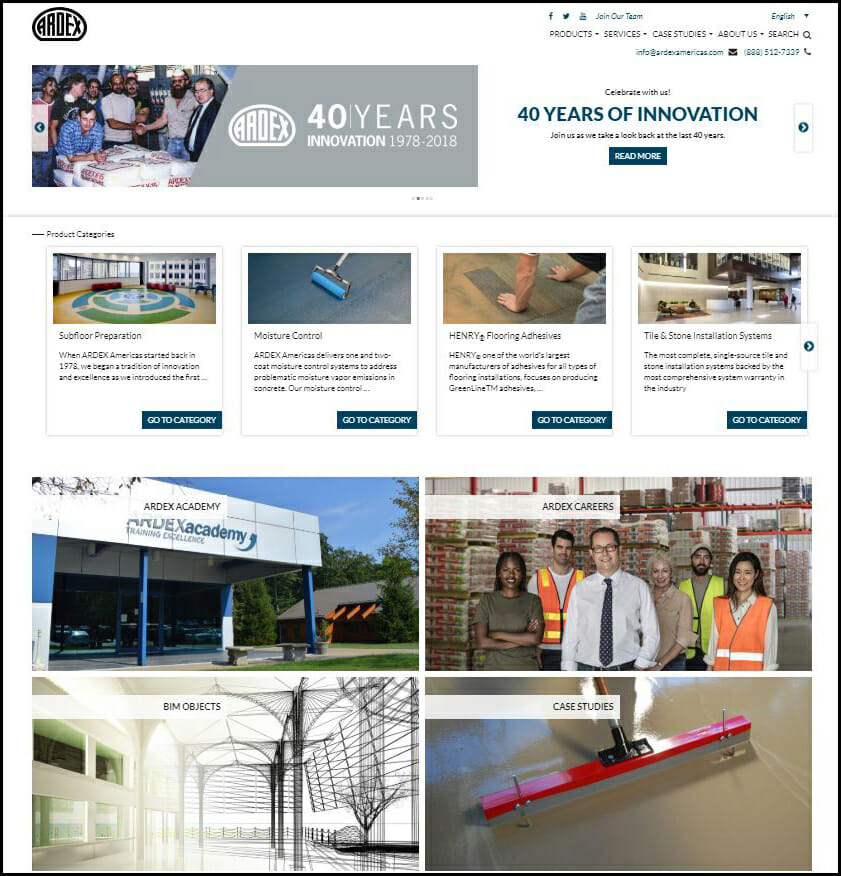 ARDEX Americas Launches New Website - ARDEX Americas