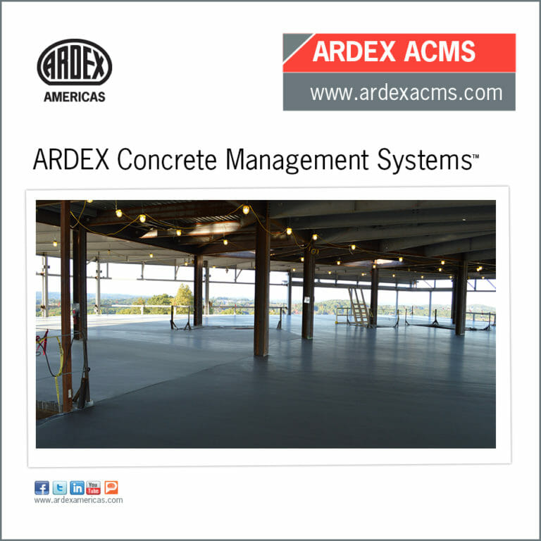 ARDEX Concrete Management Systems (ACMS) to finish new concrete
