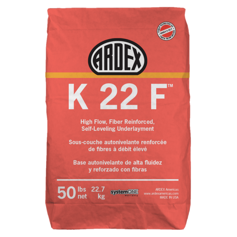 ARDEX K 22 F™ is a high flow, fiber reinforced, self-leveling underlayment