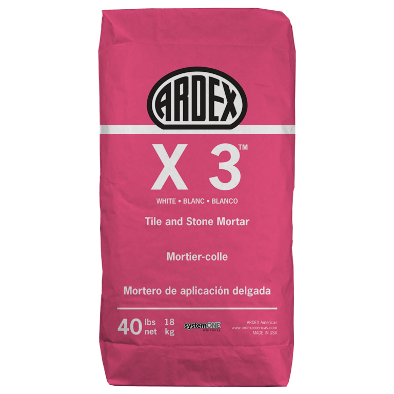 ARDEX X 3 tile and stone mortar is easy to mix and apply
