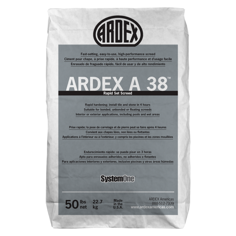 ARDEX A 38™ es un enrasado de fraguado y secado rápidos