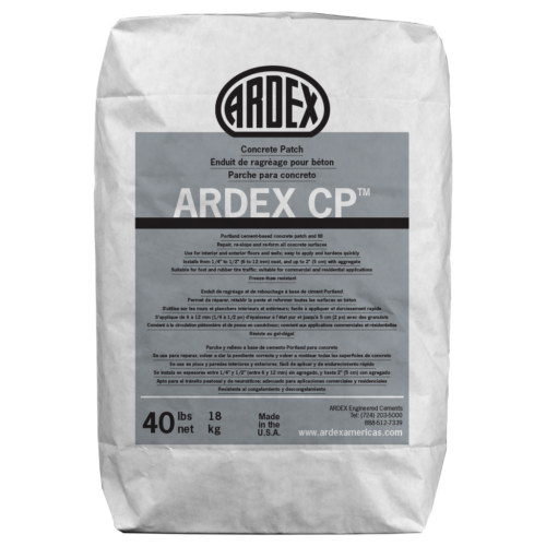 ARDEX CP is a concrete patch for minor concrete repairs