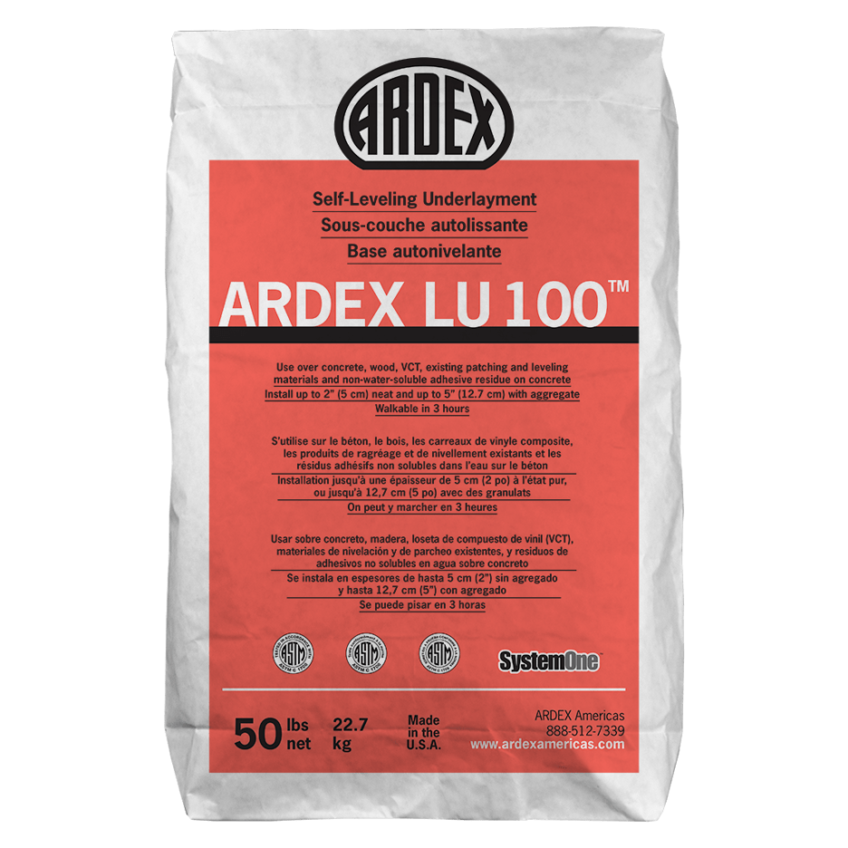 ARDEX LU 100 is a self-leveling flooring underlayment