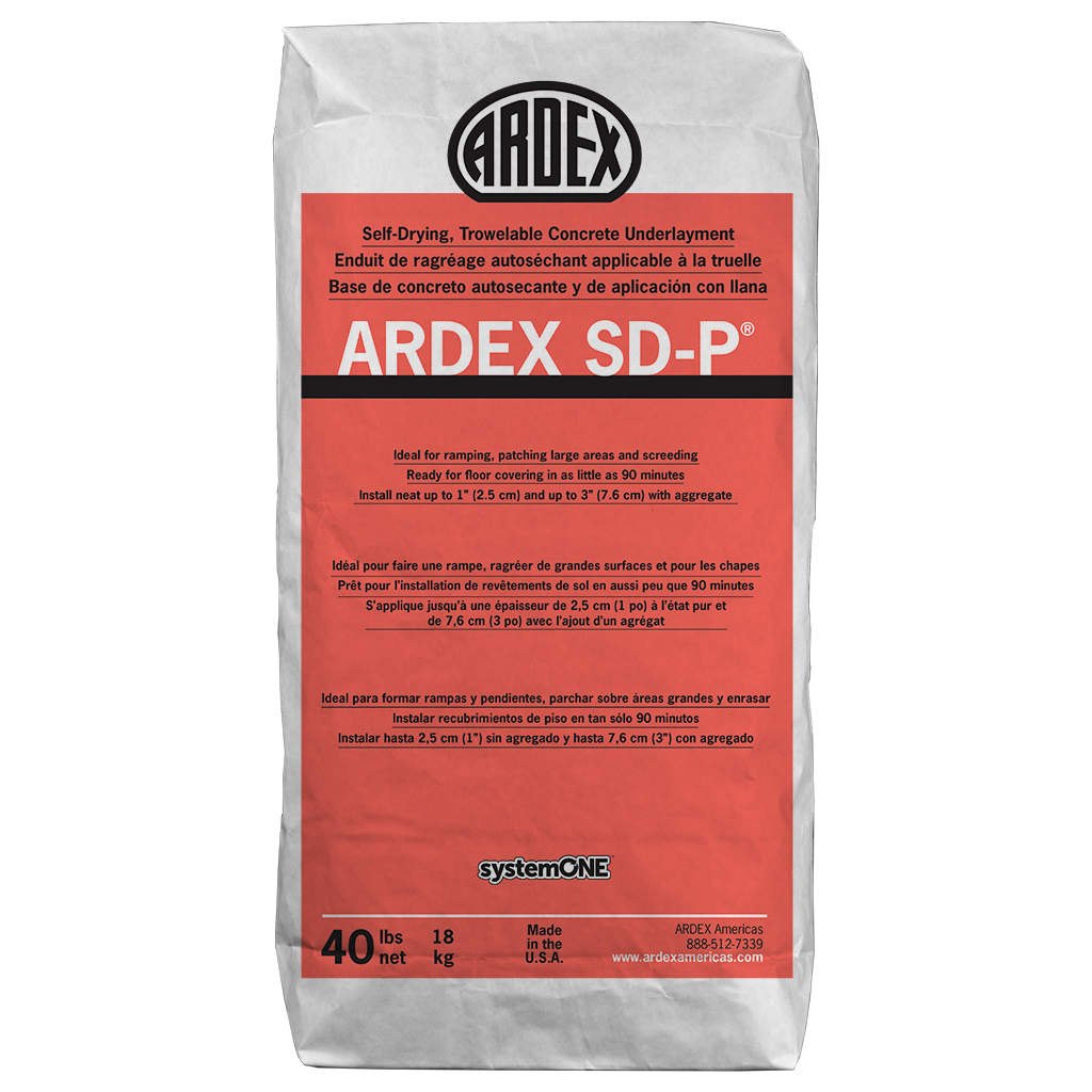 ARDEX SD-P self-drying, trowelable concrete underlayment