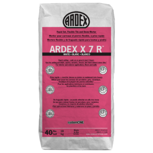 ARDEX X 7 R rapid set, flexible tile and stone mortar